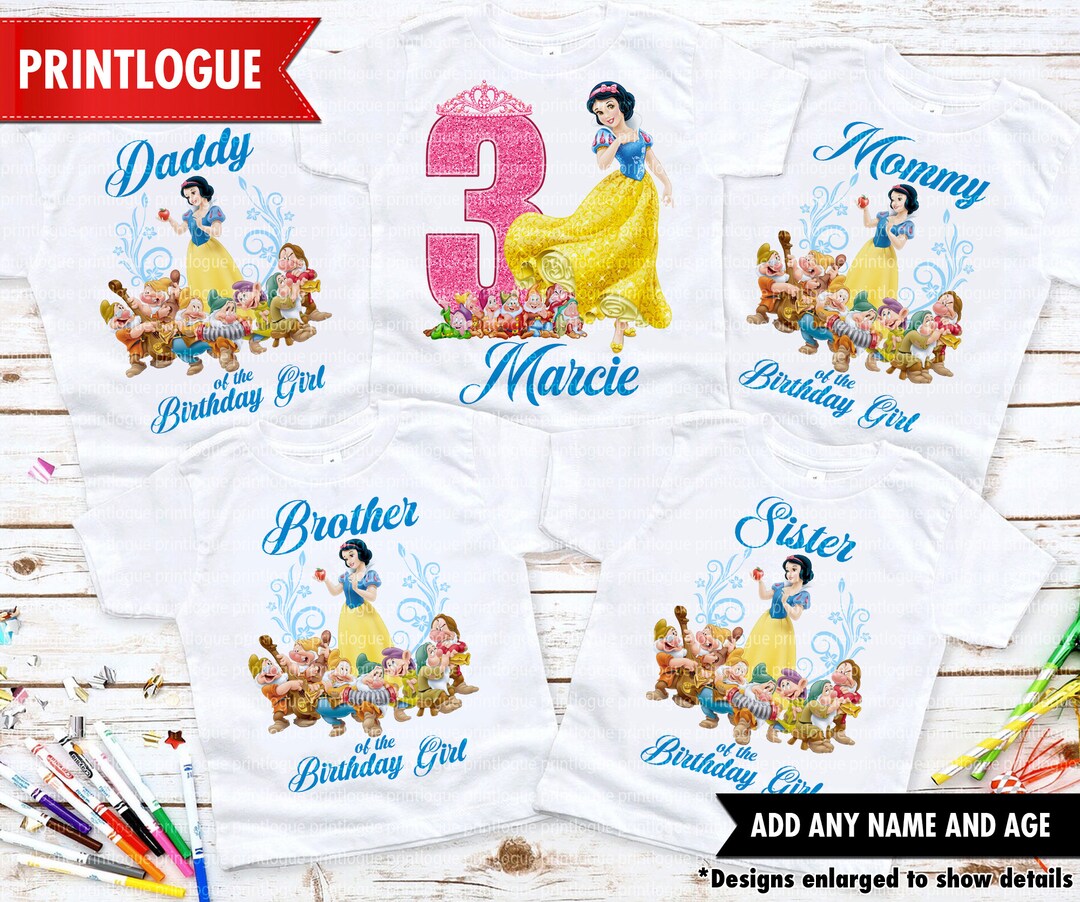 Snow White Birthday Shirt, Snow White Shirt, Snow White Family Birthday ...