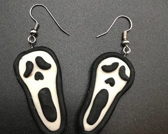 Clay Ghostface Earrings - Etsy