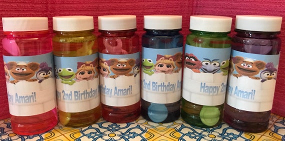 Muppet babies Personalized Bubbles 12pk-VARIETY OF COLORS | Etsy