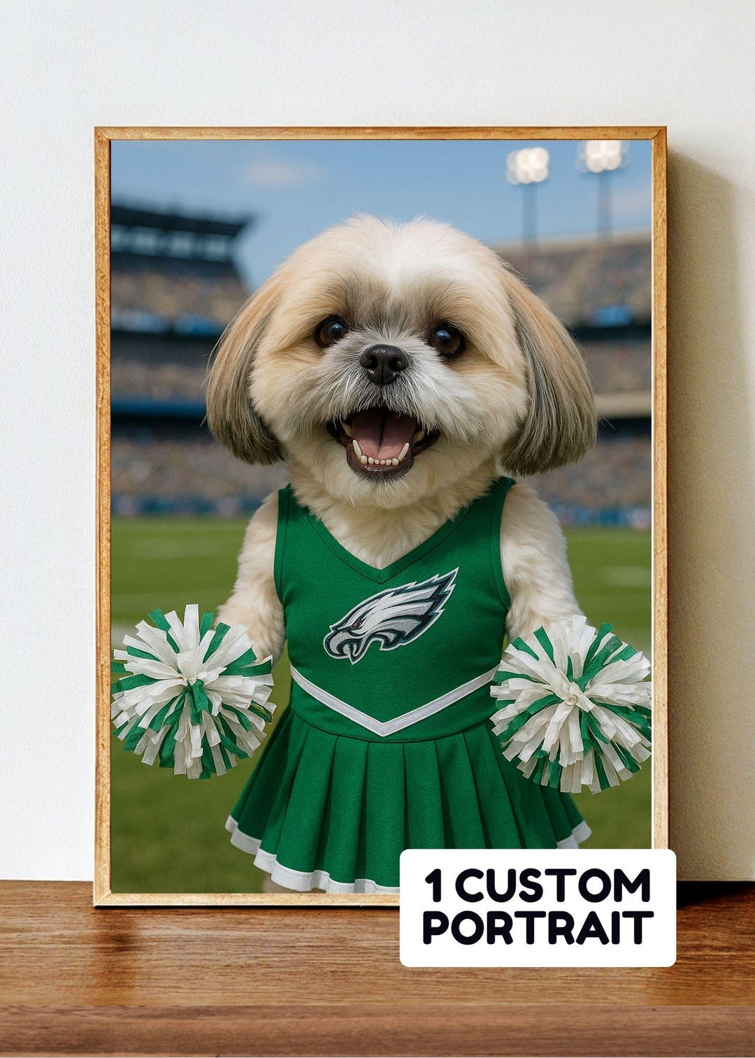 Custom Cheerleader Dog Portrait (digital Download 5x7in) - Funny ...