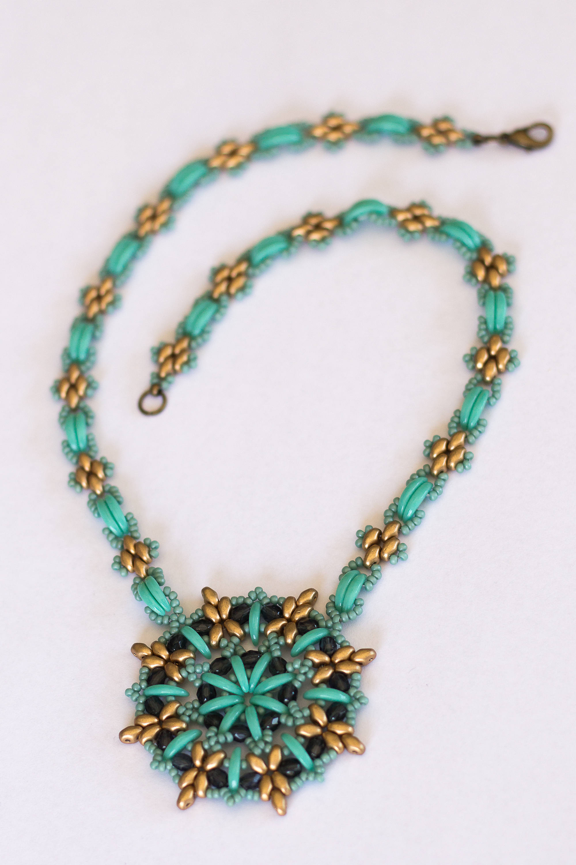 Beading pattern instructions crescent and superduo pendant | Etsy