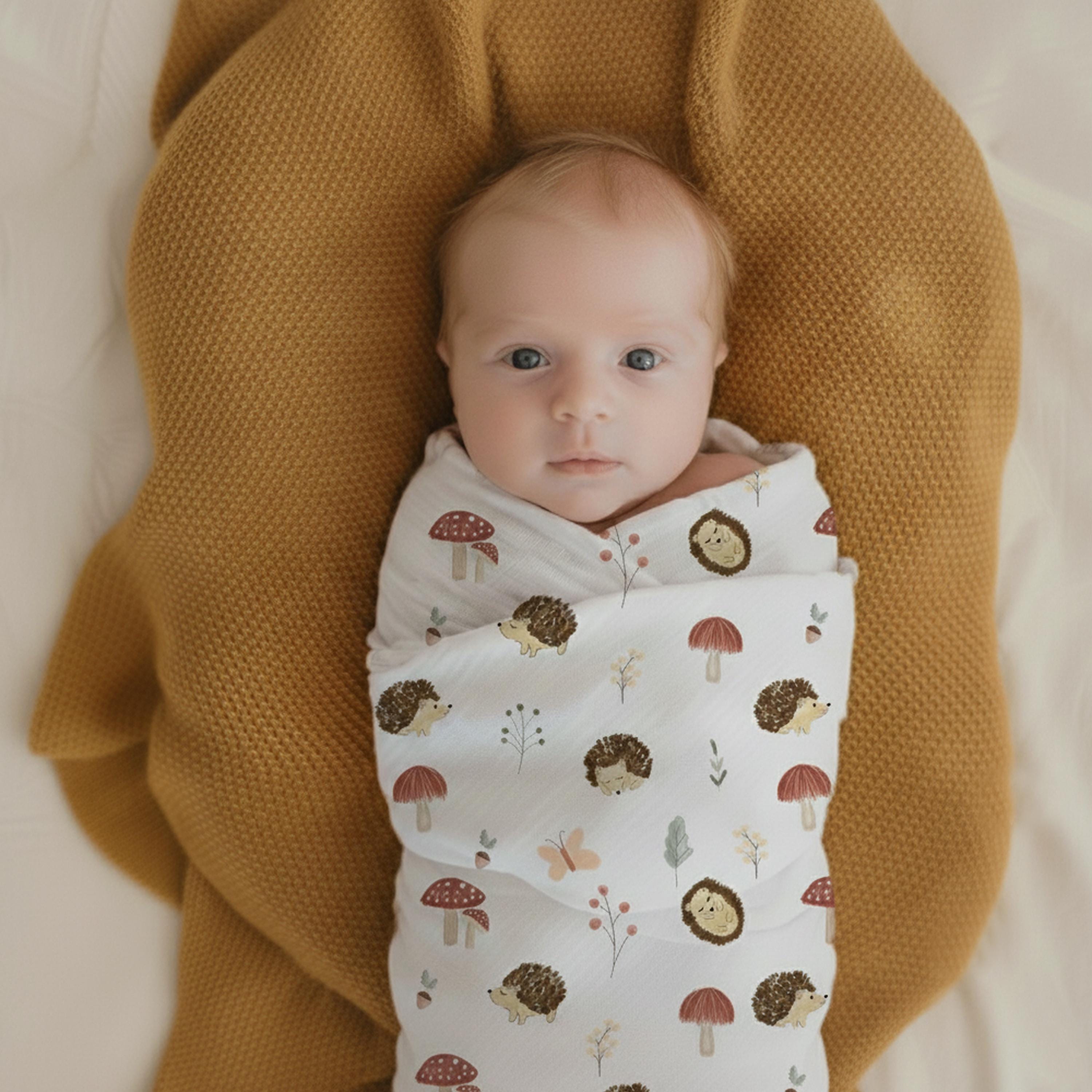 3-PACK Organic Swaddles : Muslin Cotton Baby Receiving Swaddle Set (1 ...