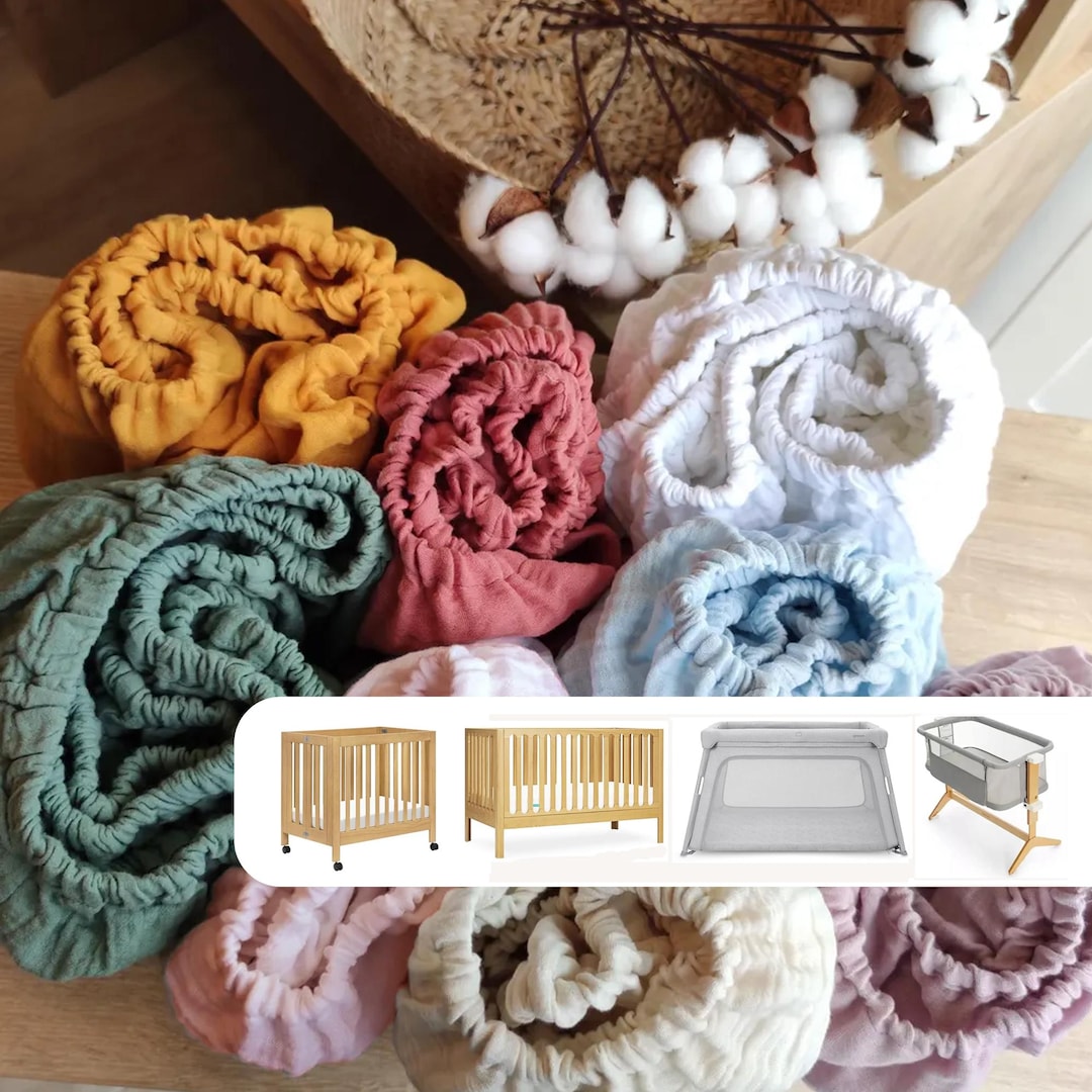 Muslin Sheets for Newton Cribs - Custom Muslin Cotton Fitted Sheets ...