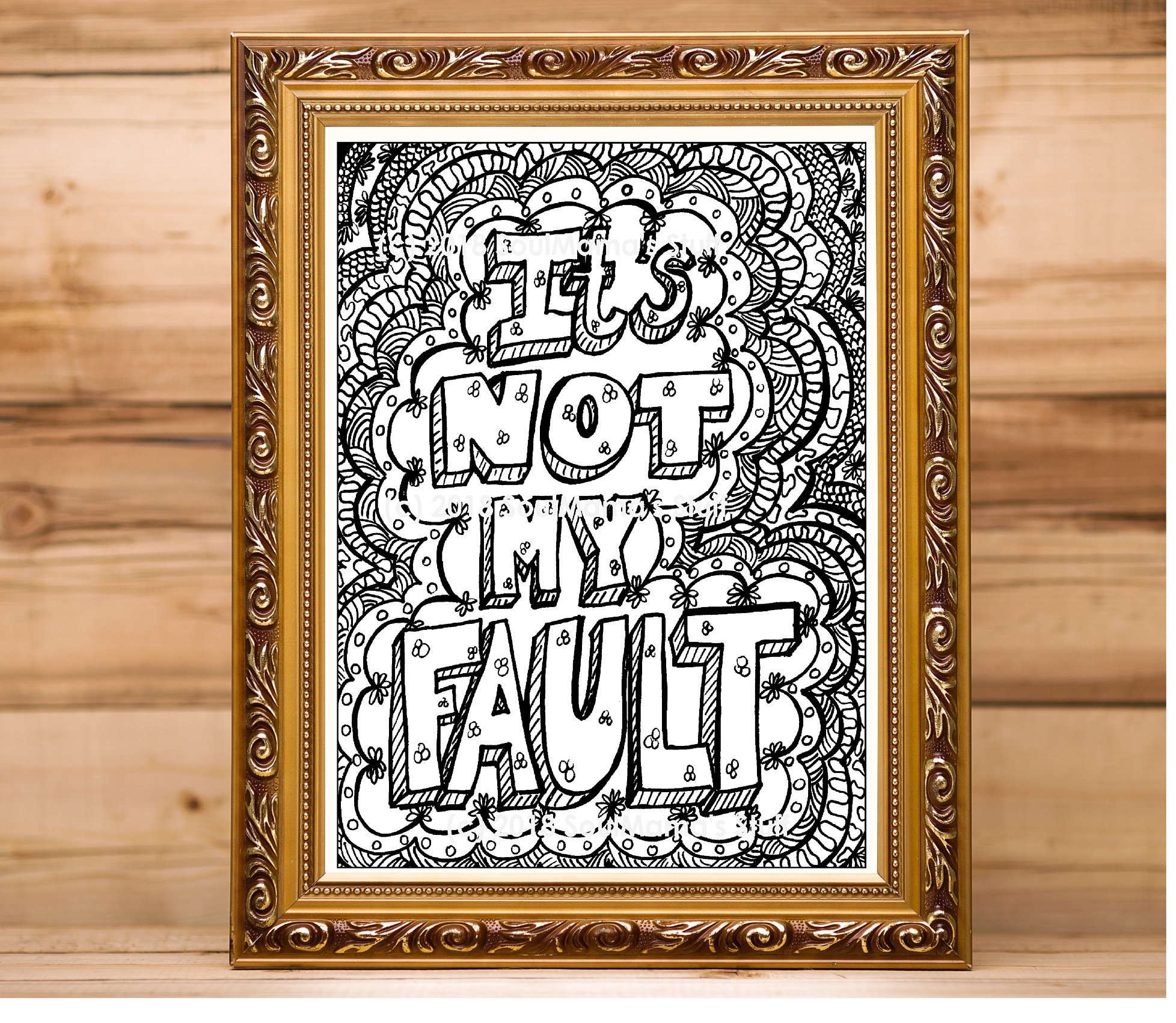 It's Not My Fault, Coloring Page, Don't Blame Me, Digital Download, PDF ...