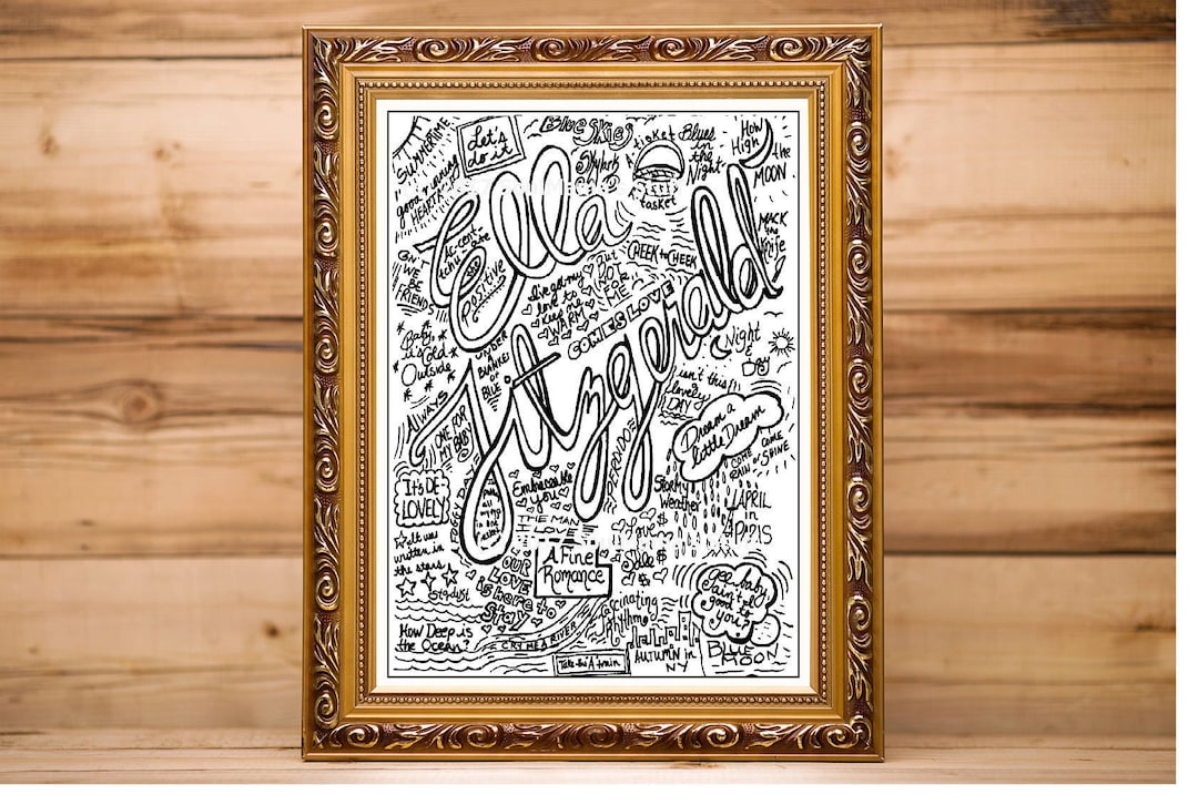 Ella Fitzgerald, Coloring Page, Ladies of Song, Digital Download ...