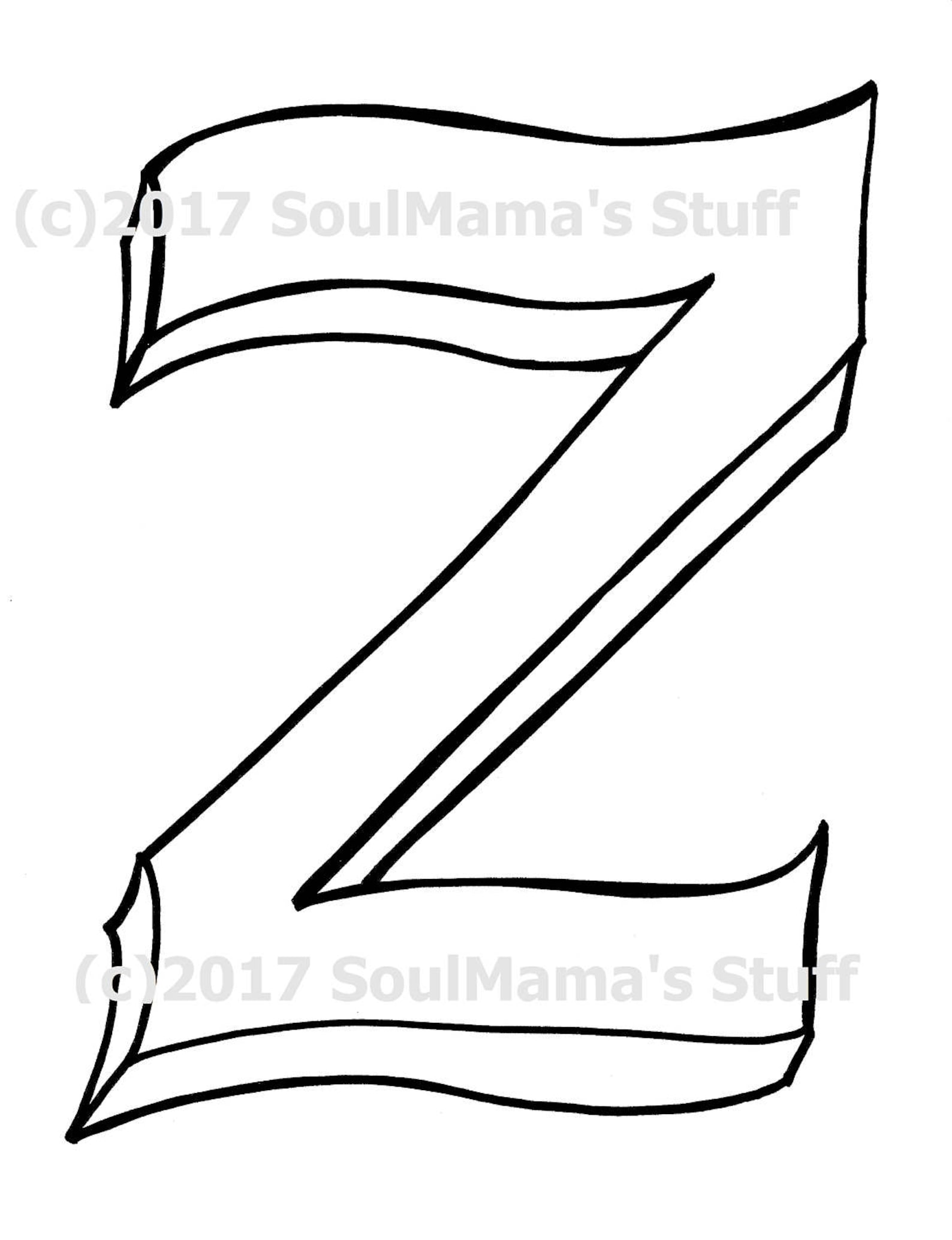 Blank Capital Letters A to Z, Coloring Pages, Digital Download ...