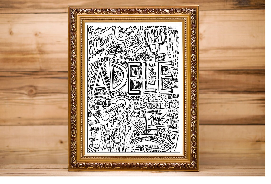 Adele Coloring Page Ladies of Song Digital Download - Etsy Hong Kong