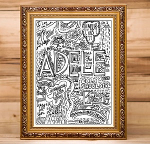 Adele, Coloring Page, Ladies of Song, Digital Download, Coloring ...