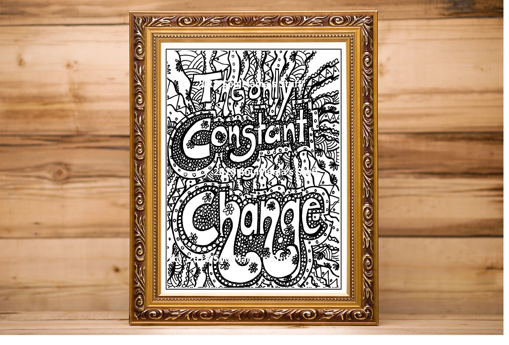 The Only Constant is Change, Coloring Page, Digital Download, Adult ...