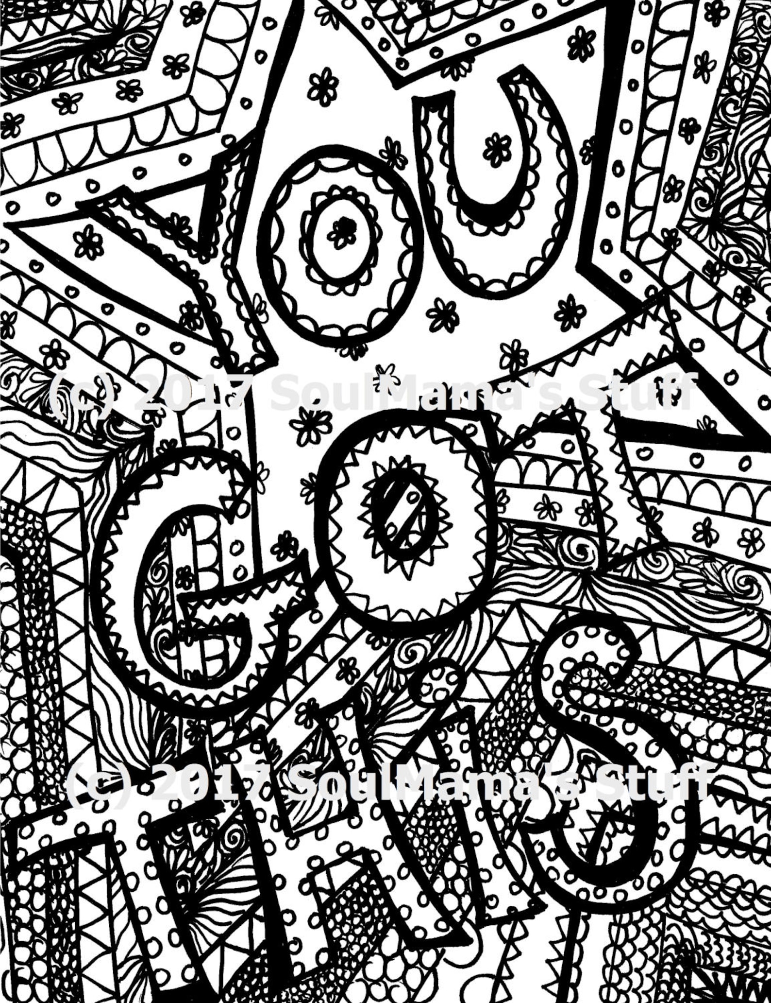 You Got This, Coloring Page, Digital Download, 8.5X11 PDF, Black and ...