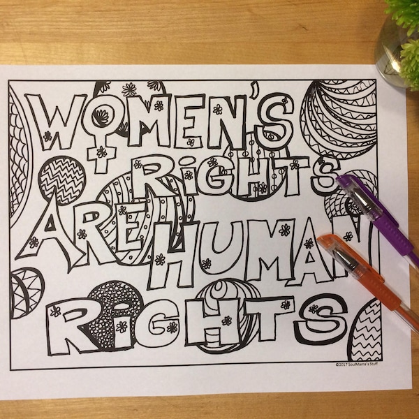 Human Rights Coloring Pages - Etsy