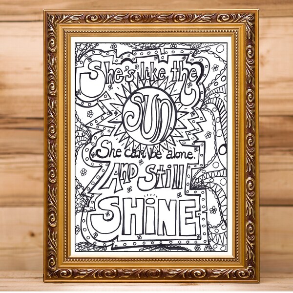 Be Still Coloring Page - Etsy