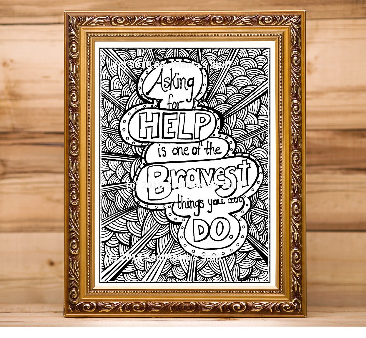 Asking for Help is One of the Bravest Things You Can Do, Coloring Page ...