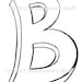 Blank Capital Letter B, Coloring Page, Digital Download, Printable ...