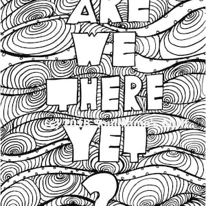 Are We There Yet Coloring Page Digital Download Printable - Etsy