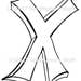 Blank Capital Letter X, Coloring Page, Digital Download, Printable ...