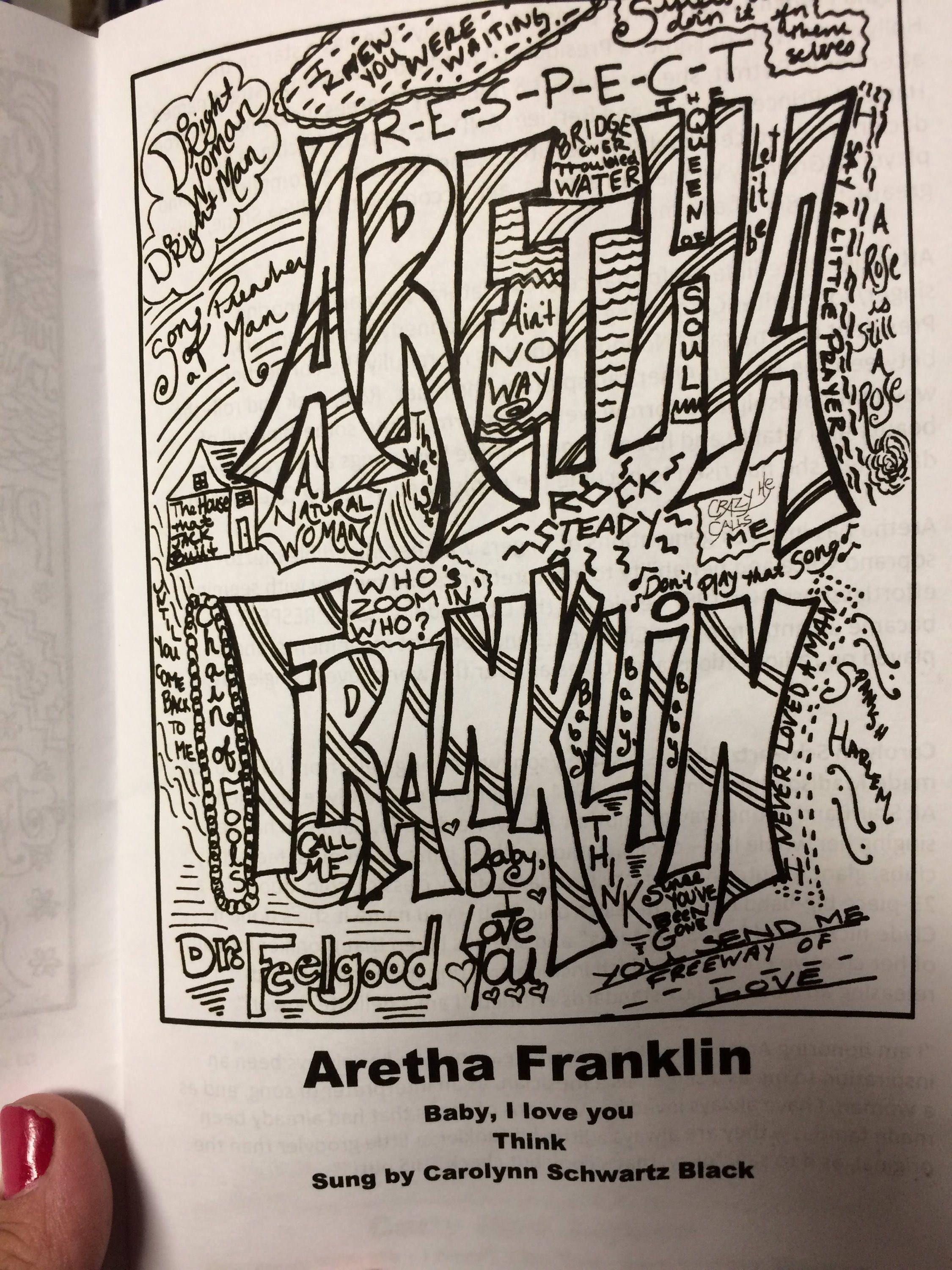 Aretha Franklin, Coloring Page, Ladies of Song, Digital Download ...