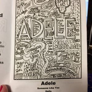 Adele, Coloring Page, Ladies of Song, Digital Download, Coloring ...