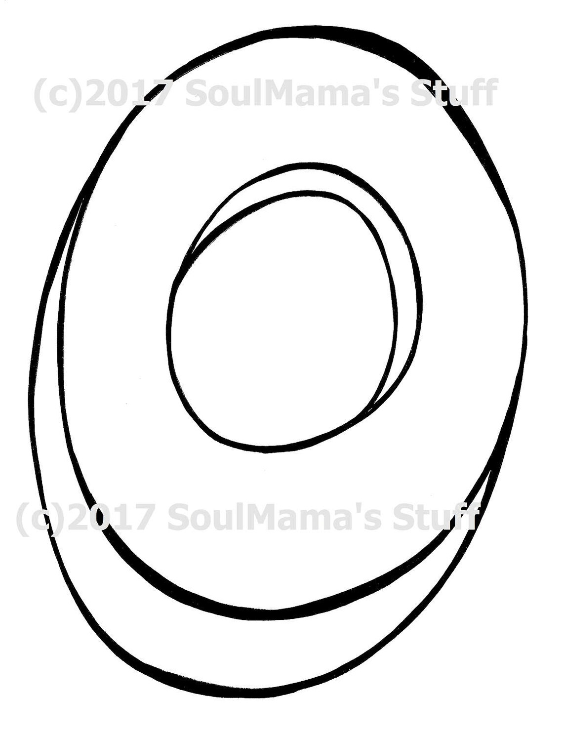 Capital Letter O To Color Sketch Coloring Page
