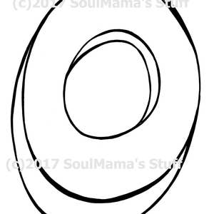 Blank Capital Letter O, Coloring Page, Digital Download, Printable ...