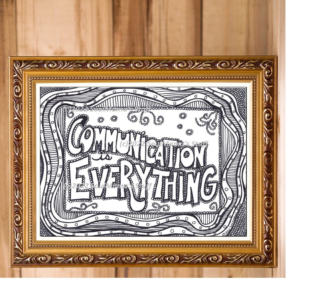 Communication is Everything Coloring Page, Digital Download, PDF File ...