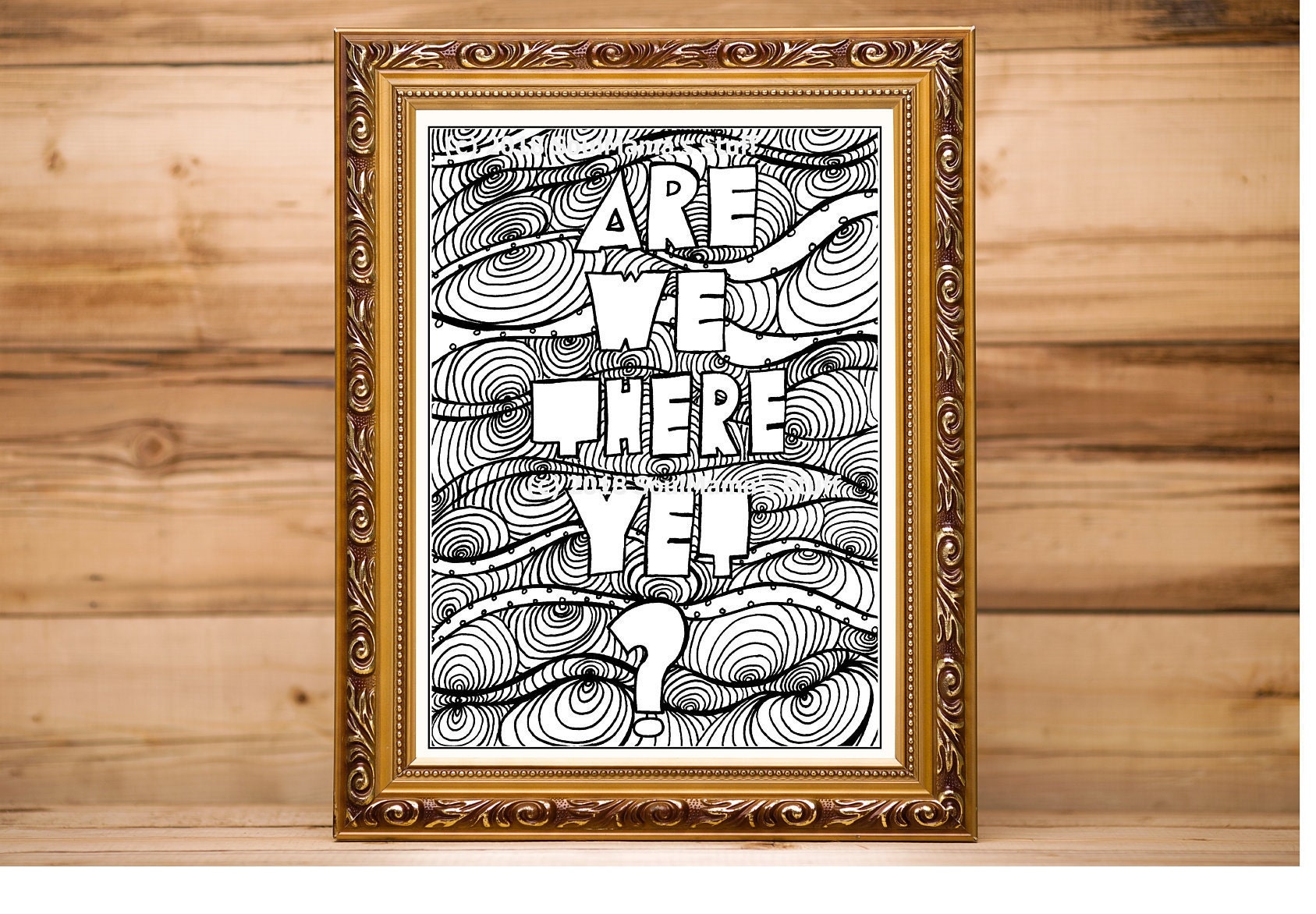 Are We There Yet? Coloring Page, Digital Download, Printable Coloring ...
