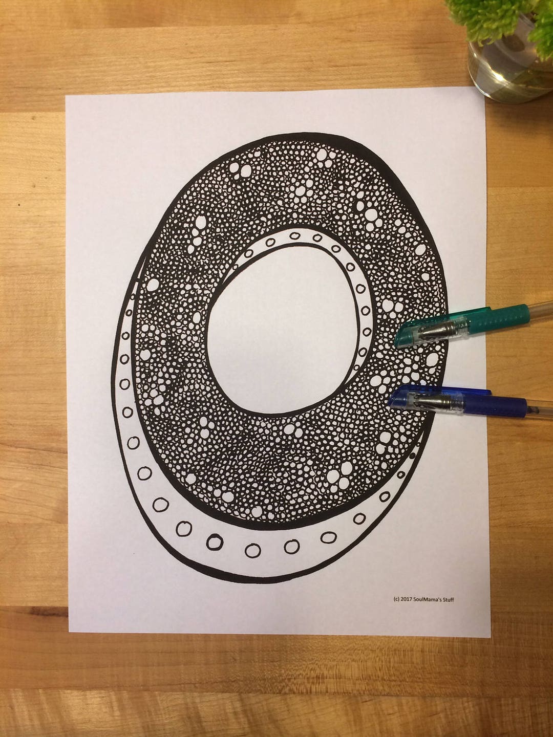 Tiny Bubbles Capital Letter O, Coloring Page, Digital Download ...