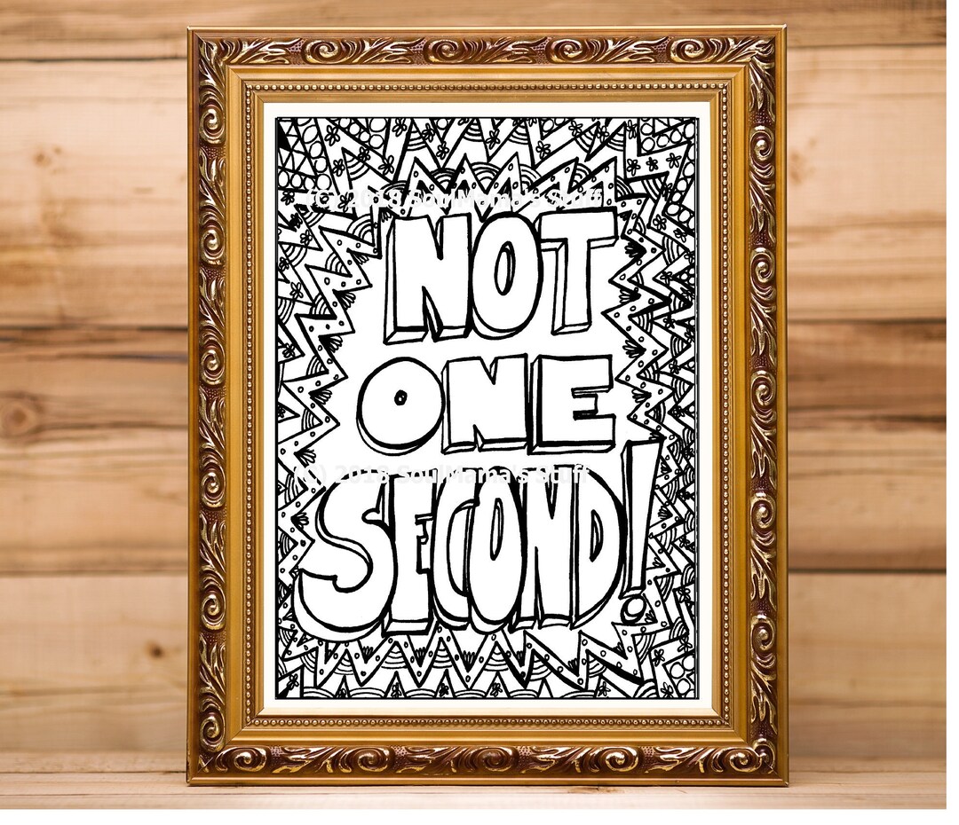 Pas une seconde, page de coloriage, citation de Maxine Waters ...