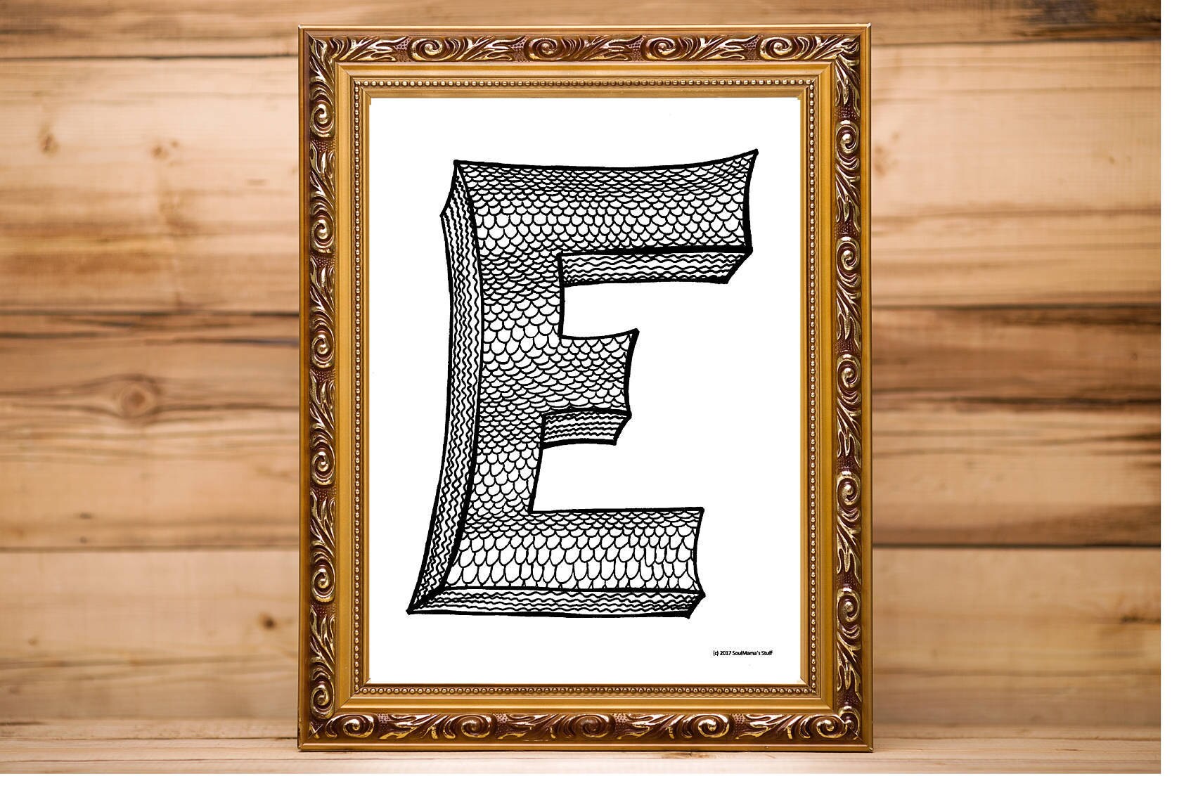 Mermaid Capital Letter E Coloring Page Digital Download - Etsy Ireland