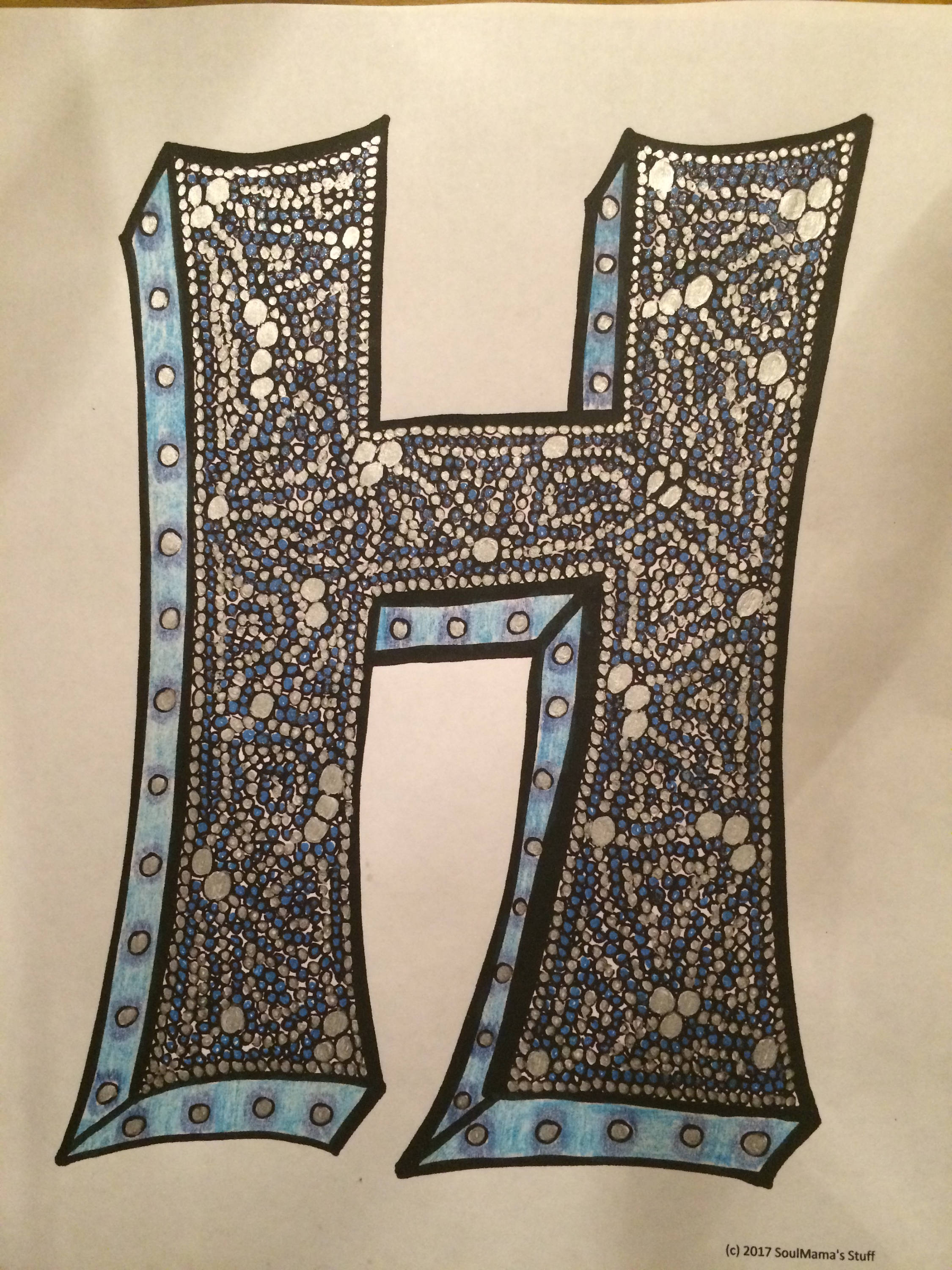 Tiny Bubbles Capital Letter H, Coloring Page, Digital Download ...
