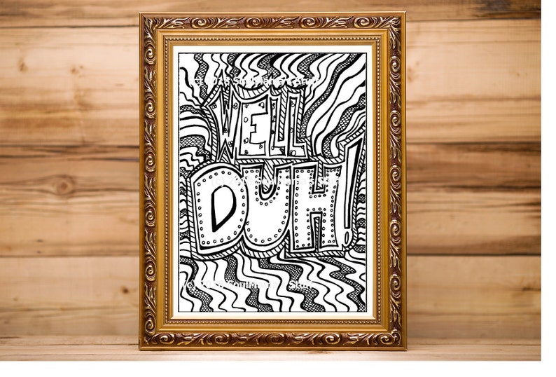 Well Duh! Coloring Page, Digital Download, PDF, Adult Coloring, Snarky ...