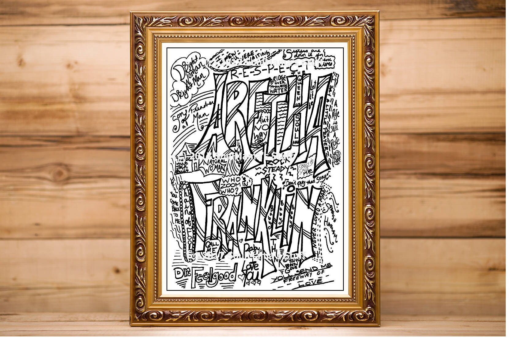 Aretha Franklin, Coloring Page, Ladies of Song, Digital Download ...