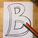 Blank Capital Letter B, Coloring Page, Digital Download, Printable ...