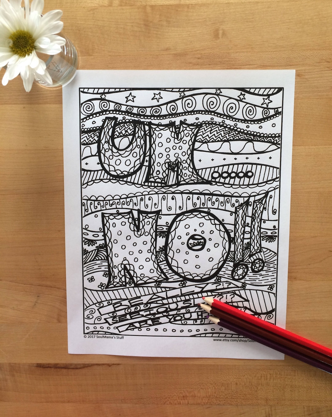 Um...no! Coloring Page, Digital Download, 8.5X11 PDF File, Black and ...