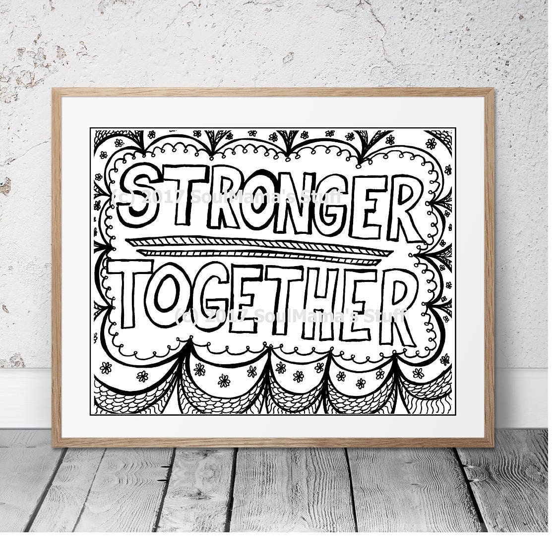Stronger Together Coloring Page Digital Download 8.5X11 - Etsy