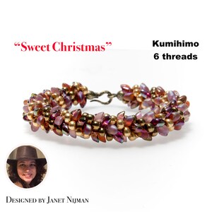 Kumihimo Kit Incl Pattern Tutorial 6 Threads Sweet Christmas Bracelet ...