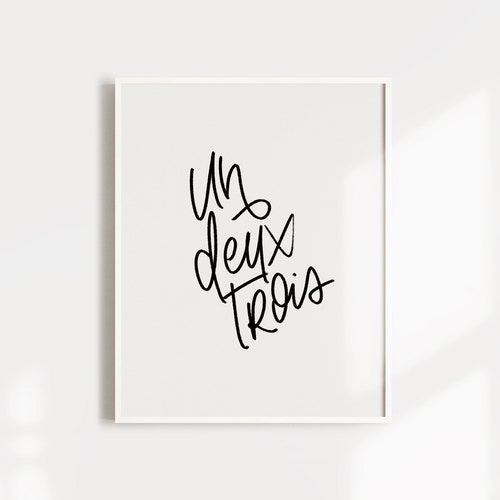 Un Deux Trois Printprintable Wall Artguest Room - Etsy