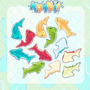Throwable 2D Items - Gummy Sharks - Etsy