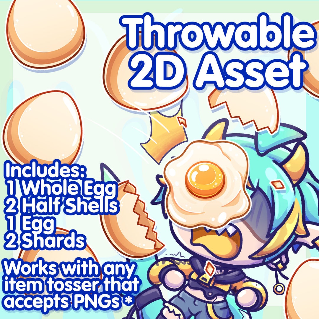 Throwable 2D Items - Egg - Etsy