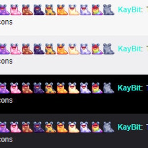 12 SLORG Twitch Bit Badges | Sub Badges | Streamer Emotes | Neopets ...