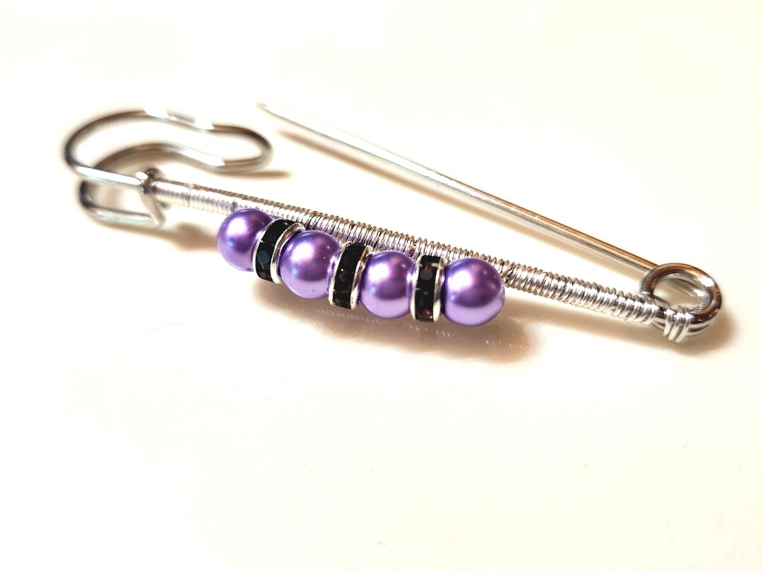 Purple Pearl 2.75" Stock Pin - Etsy