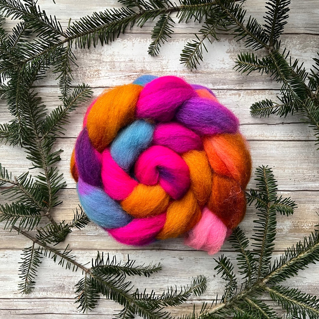 Jacob Hand Dyed Combed Top mad House Spinning Fiber Soft Fiber for ...