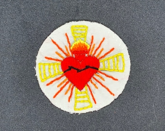Moks119p Sacred Heart Milagro Embroidered Patch - Etsy