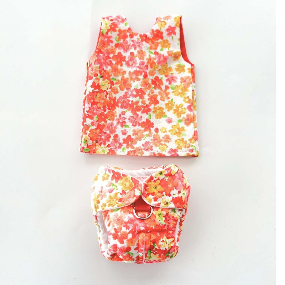 CAPUCHIN DIAPER SET in Spring Flowers - Etsy