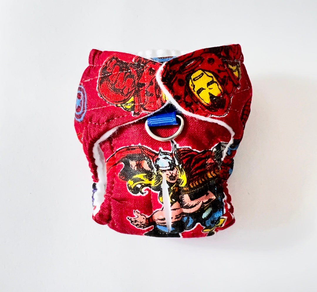 Super Heroes #2 Marmoset Diaper - Etsy