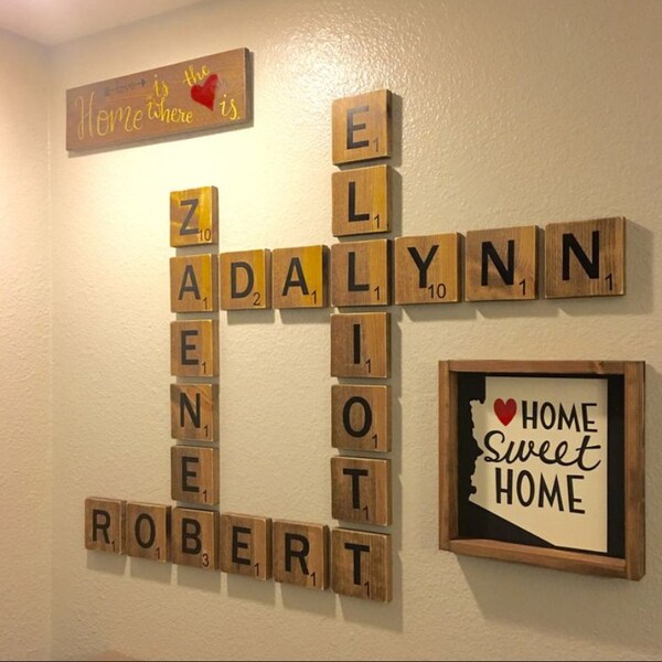Scrabble Tile Art - Etsy