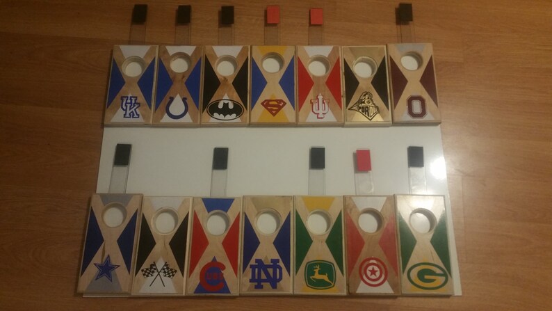 Mini Tabletop Cornhole Game With a Flipper Instead of Throwing - Etsy