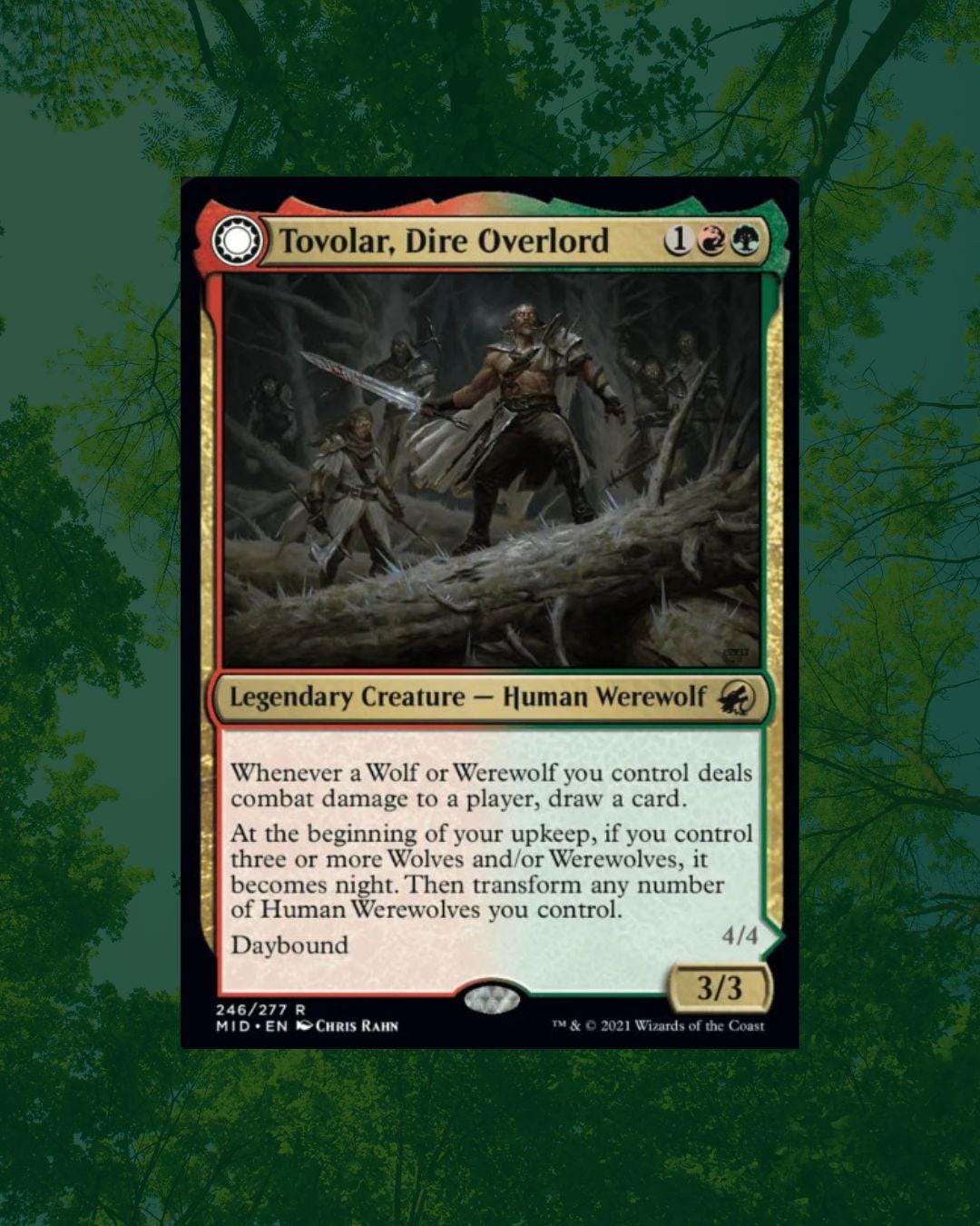 Werewolf Theme Commander Deck Casual Magic the Gathering Tolovar Dire ...