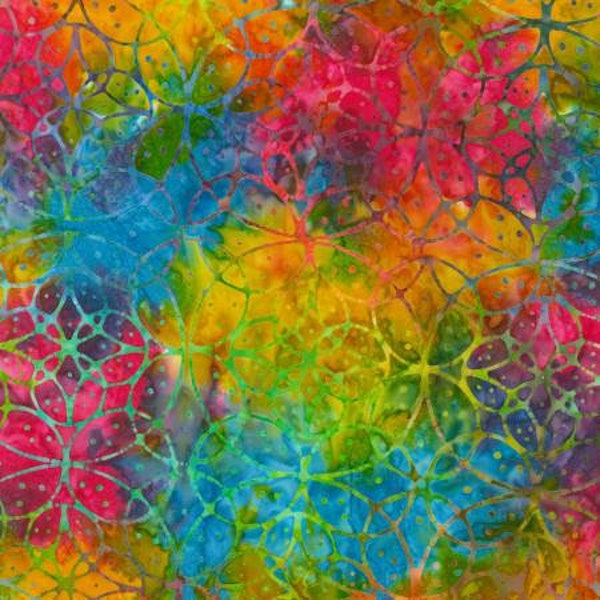 Rainbow Batik Fabric - Etsy