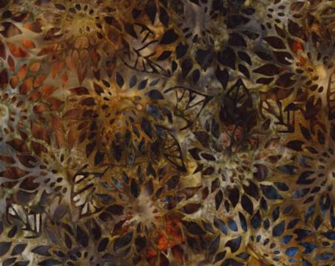 Sunflower Batik Cotton Quilt Fabric in Earth Colorway by Lunn - Etsy